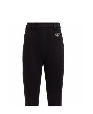 Prada Stretch Flannel High Waist Stirrup Pants