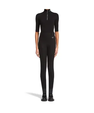 Prada Stretch Flannel High Waist Stirrup Pants