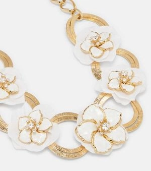 Dolce & Gabbana Embellished Floral Chain Necklace