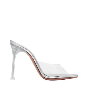 Amina Muaddi Open-toed High-heeled Sandals - White