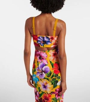 Dolce & Gabbana Floral Silk-blend Crop Top