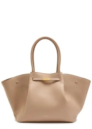 DEMELLIER New York Grained Leather Tote - Taupe