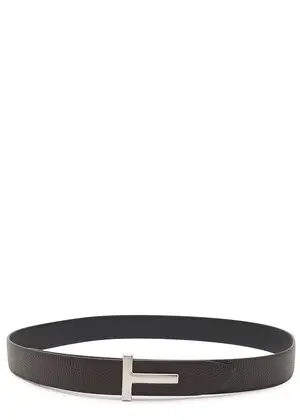 TOM FORD Reversible Grained Leather Belt - No Colour