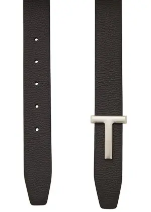 TOM FORD Reversible Grained Leather Belt