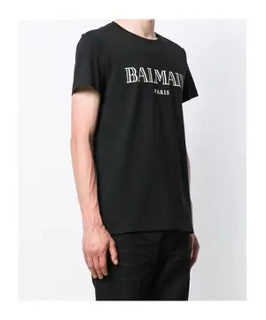 Balmain Logo Print T-shirt - Black