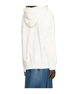 MAISON MARGIELA Logo-embroidered Drawstring Hoodie