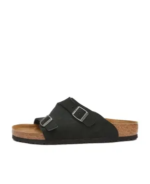 BIRKENSTOCK Zürich Double Buckle Slides - Black