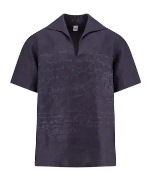Berluti Script Detailed Collared Shirt