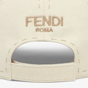 Fendi Selleria Topstitch Baseball Cap