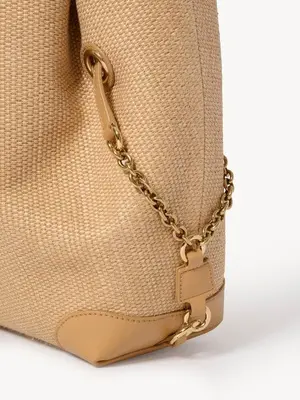 Chloé Raffia Effect Clover Double Carry Bag