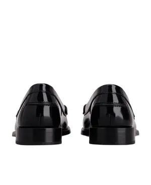 ROGER VIVIER Metal Buckle Patent Leather Loafers