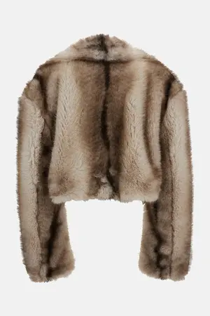 Sportmax Faux Fur Jacket - Nude
