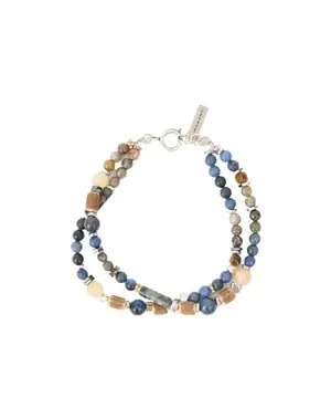 Isabel Marant Étoile Beaded Bracelet With Letter Details - Polychromatic Blue