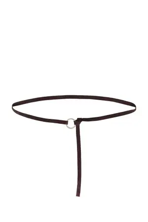 ST. AGNI Suede Tie Belt In Brown - Coffee