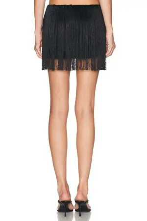 MIMCHIK Fringe Mini Skirt