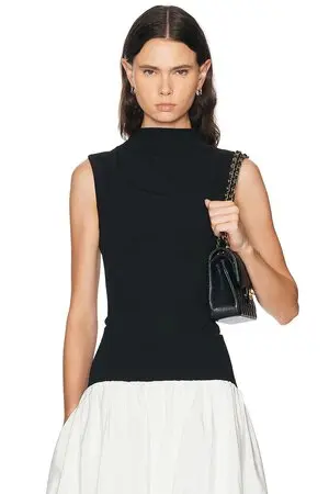 MIMCHIK Suki Draped Top - Black