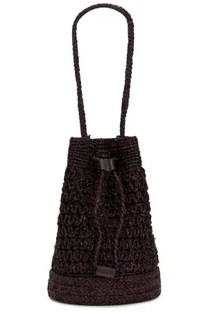 JENNI KAYNE Jenni Kayne Riviera Raffia Bucket Bag In Chocolate