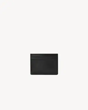Saint Laurent Tiny Cassandre Card Case In Matte Leather