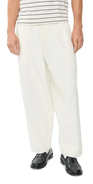 Universal Works Dutch Slub Drill Wide Leg Pants - Ecru