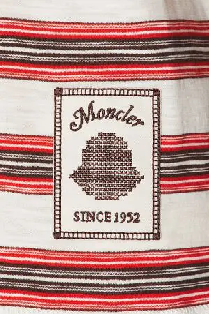 Moncler Short Sleeve Polo Shirt - White & Red