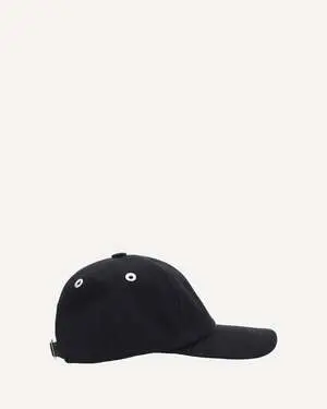 AMI Paris Adc Cotton Baseball Cap - Black