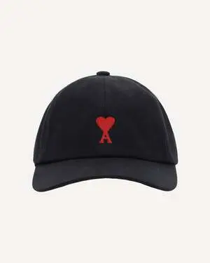 AMI Paris Adc Cotton Baseball Cap - Black
