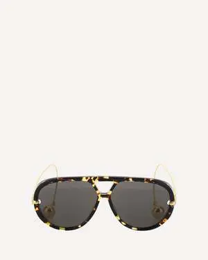 Bottega Veneta Drop Aviator Sunglasses - Black