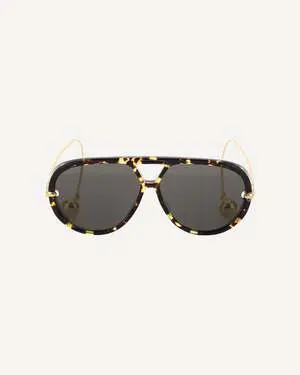 Bottega Veneta Drop Aviator Sunglasses - Black