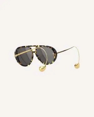 Bottega Veneta Drop Aviator Sunglasses - Black
