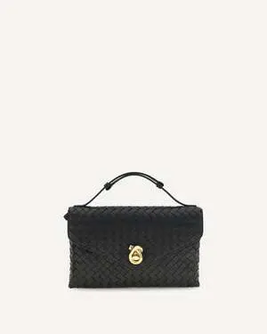 Bottega Veneta Knot Lock Shoulder Bag - Black