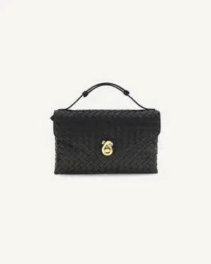 Bottega Veneta Knot Lock Shoulder Bag - Black