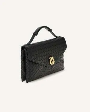 Bottega Veneta Knot Lock Shoulder Bag - Black