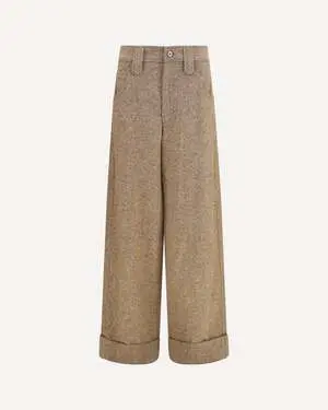 Brunello Cucinelli Tailored Wool-blend Pants - Beige