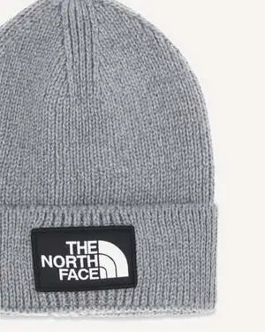 The North Face Ribbed Logo Beanie - Grey
