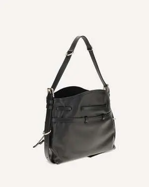 Givenchy Small Voyou Bucket Handbag In Glossy Leather - Black