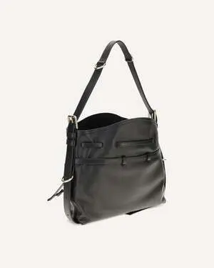 Givenchy Small Voyou Bucket Handbag In Glossy Leather - Black