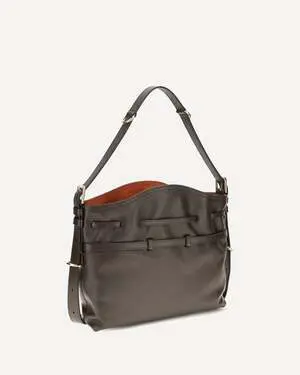 Givenchy Small Voyou Bucket Handbag In Glossy Leather - Brown
