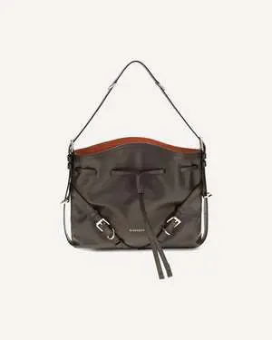 Givenchy Small Voyou Bucket Handbag In Glossy Leather - Brown