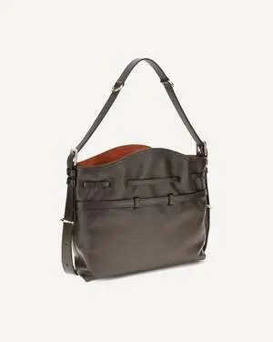 Givenchy Small Voyou Bucket Handbag In Glossy Leather - Brown