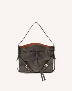 Givenchy Small Voyou Bucket Handbag In Glossy Leather - Brown