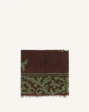 MIRROR IN THE SKY Soufflé Cashmere Scarf With Baroque Motif - Multicolour