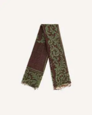 MIRROR IN THE SKY Soufflé Cashmere Scarf With Baroque Motif