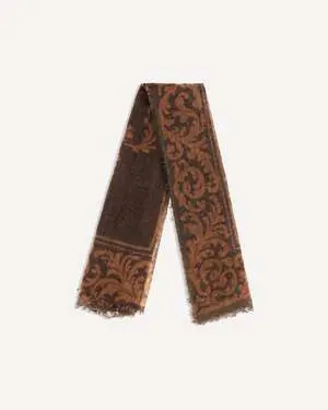 MIRROR IN THE SKY Soufflé Cashmere Scarf With Baroque Motif