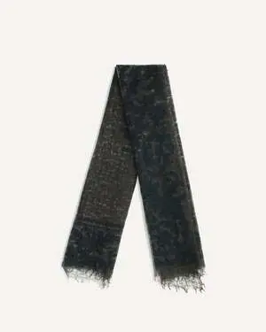MIRROR IN THE SKY Soufflé Cashmere Scarf With Baroque Motif