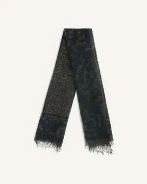 MIRROR IN THE SKY Soufflé Cashmere Scarf With Baroque Motif