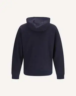 Loro Piana Cotton And Cashmere Bomber Hoodie - Blue