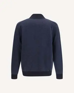 Loro Piana Roadster Cashmere Sweater With Half-zip - Blue