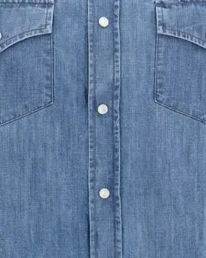 Brunello Cucinelli Easy Fit Ightweight Denim Shirt Mae - Light Blue