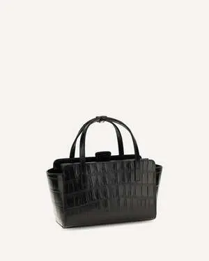HIDESINS Small Flap Handbag In Calfskin Leather - Black