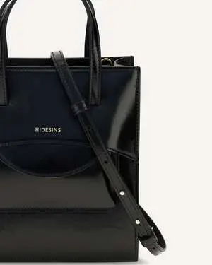 HIDESINS Pocket Leather Handbag - Black
